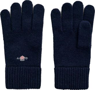 GANT Unisex Shield Wool Gloves Handschuhe, Marine, Standard