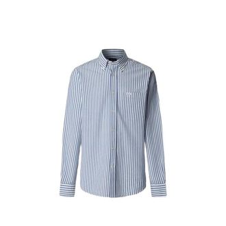 Fa&ccedil;onnable Chemise droite ray&eacute;e en coton