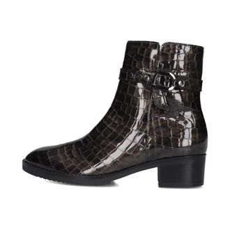 Gabor Braune Kroko-Print Stiefeletten - - Shoes - Damen - Braun - 38 EU