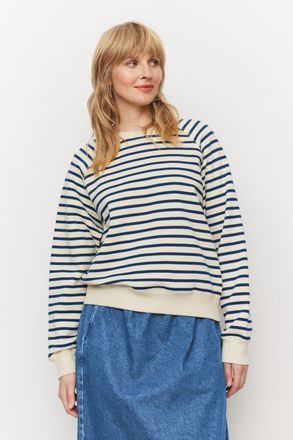 recolution Recolution Damen vegan Sweatshirt Allamanda Stripes Vintage Blau