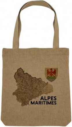 Fabulous Sac Shopping Tote Bag Aspect Lin - Alpes Maritimes 05 D&eacute;partement Gap Carte Ancienne Rare - Sac de Courses Toile Epaisse 360g Beige Naturel Cabas Port