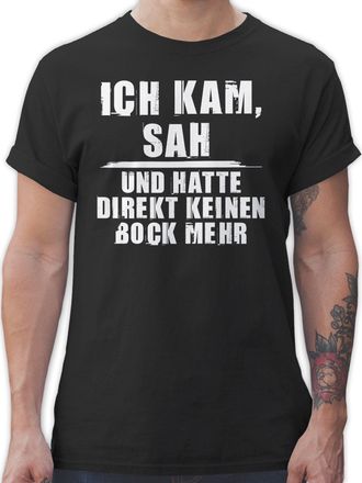 Shirtracer T-Shirt Herren - Spr&uuml;che Statement mit Spruch - Ich kam SAH keinen Bock mehr - 5XL - Schwarz - spruchshirts sprueche kein Shirts Spruchshirt spr&uuml;chen.