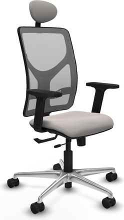 Piqueras y Crespo B&uuml;rostuhl mit Kopfst&uuml;tze, 2D-Armlehnen, h&ouml;henverstellbare Lendenwirbelst&uuml;tze und festes Kopfteil, ausgestattet mit Syncro/Traslack und Schneideschaum,