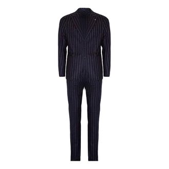Tagliatore Anzug aus Schurwolle und Kaschmir mit Nadelstreifen - - Suits - Herren - Blau - 2XL