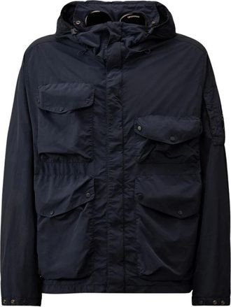 C.P. Company C.p. Company, Homme, Vestes, Bleu, Taille: XL Flatt Nylon Goggle Jacket