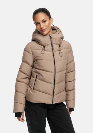 Marikoo Winterjacke Yukanii Kurze Winterjacke mit langen B&uuml;ndchen und Daumenloch