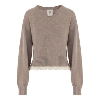 The Garment Como V-Ausschnitt Pullover - - Knitwear - Damen - Beige - M