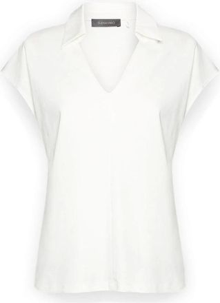 Elena Miro Femme, Blouses et Chemises, Blanc, Taille: 36 FR T-shirt &agrave; col en V