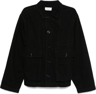 Christophe Lemaire Jacke aus Denim - Schwarz