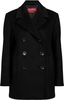 Max Mara Veste droite boutonn&eacute;e en laine