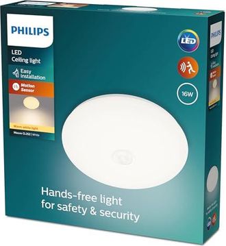 Philips myLiving LED Mauve Deckenleuchte mit Bewegungsmelder, 17W, Wei&szlig;, 16 Watt
