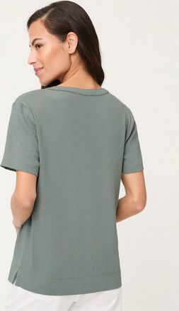Olsen T-Shirt Shirt im Materialmix mit Tunikaausschnitt