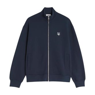 Maison Kitsun&eacute; Homme, Sweatshirts et sweats &agrave; capuche, Bleu, Taille: XL SweaT-shirt zipp&eacute; confort Fox Head