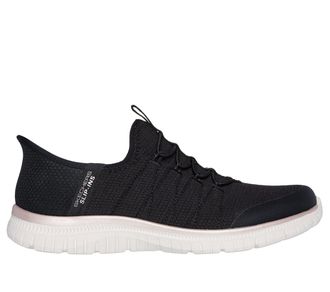 Skechers Damen Virtue Glow Sneaker, Schwarz, 38.5 EU