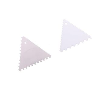 BESTONZON 4st&uuml;cke Teiliges Kunststoff Cake Scraper Set Mit Wei&szlig;em Weichem Spatel Geradzahntem Breitem Schmalem Rand Dreieckigem Zahn Rundem Kamm Zum Gl&auml;tten For
