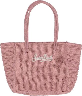 MC2 Saint Barth Femme, Sacs, Rose, Taille: ONE Size Rafiya Handbag with Logo