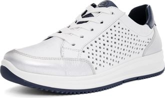 Ara Damen Osaka Sneaker, Weiss,Silber,Night, 37.5 EU Weit