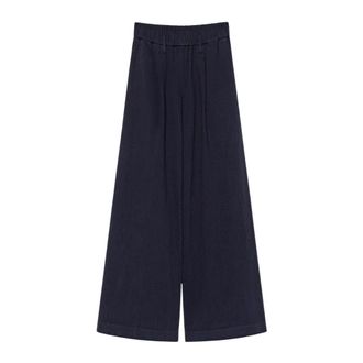 Forte_Forte Bull Wide Hosen - - Trousers - Damen - Blau - M