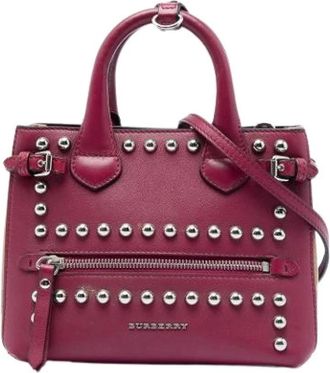 Burberry Pre-owned Banner Satchel - Femme - Pre-owned - Violet - Taille: ONE Size