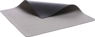 Bitz Tischset, Platzset in Leder-Look, Abwaschbar, 46 x 33 cm, 4er-Set, Schwarz/Grau