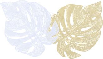 BESPORTBLE 2st&uuml;cke Platzset in Blattform aus Robustem PVC mit Aussparungen Geschirrset f&uuml;r Haushalt Langlebig und Pflegeleicht