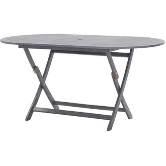 vidaXL Vidaxl - Table pliable de jardin 160 x 85 x 75 cm Bois dacacia massif
