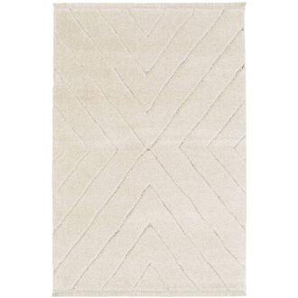 Sweeek Sweeek - Tapis intérieur tufté crème avec légers reliefs 120 x 170 cm