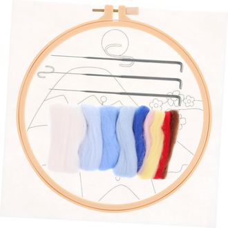 OSALADI Needle Felting Kit mit Kernwolle Handliches DIY Filzset für Anfänger Tragbares Filzen Weiche Feste Filzwolle für Kreative Bastelprojekte zu Hause