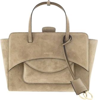 Hidesins Femme, Sacs, Brun, Taille: ONE Size Flap M Suede