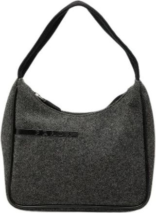 Prada Sac bandouli&egrave;re en laine Pre-owned - Femme - Pre-owned - Gris - Taille: ONE Size