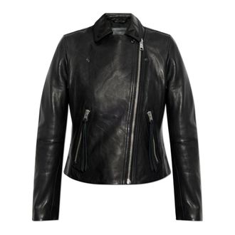 AllSaints Lederjacke Dalby - - Jackets - Damen - Schwarzk - XL