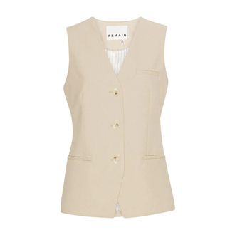 Remain Kontrast Slip Kleid - - Jackets - Damen - Beige - L