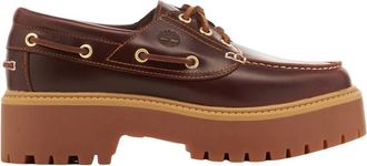 Timberland Femme, Chaussures, Brun, Taille: 39 1/2 EU Stone Street Leather Platform Mocassins