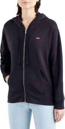 Levi's Damen Standard Zip Sweatshirt Hoodie Kapuzenpullover, Caviar, XXS