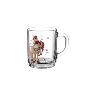 Montana Tasse :kids, 250 ml, Pferd, Kindertasse mit Tier-Motiv, Stapelbare Glas-Tasse, 050620