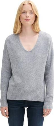 Tom Tailor Denim TOM TAILOR Denim Pull pour Femme, 10658 - M&eacute;lange Gris Ciment, S