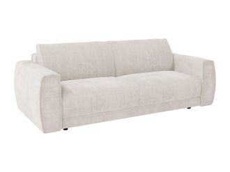 Vente-Unique Sofa 3-Sitzer Schlafsofa Express - Chenille-Stoff Beige - Liegefl&auml;che 140 cm - Matratze 16 cm - VOMERA von Maison C&eacute;phy