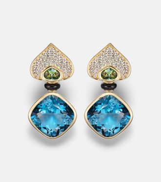 Marina B Ohrringe Pauline aus 18kt Gelbgold mit Edelsteinen