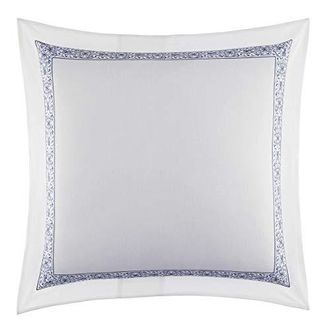 Laura Ashley Home - Taie doreiller européenne, taie doreiller en Coton Lisse avec Fermeture à enveloppe, décoration dintérieur légère et élégante (Bleu Charlotte, 