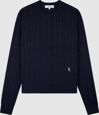 Sporty & Rich Pull Src Cable Dark Navy