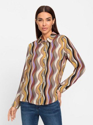 Heine Klassische Bluse Druckbluse Langarm