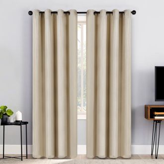 Superior Jaxon Halbverdunkelungsvorh&auml;nge, modern, strukturiert, 132,1 x 243,8 cm, &Ouml;senleiste, Sonnenschutz und Raumverdunkelungsvorh&auml;nge f&uuml;r Schlafzimmer, Wohn