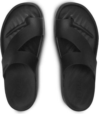 Crocs Zehentrenner Getaway Platform Toe Loop 210834 Schwarz