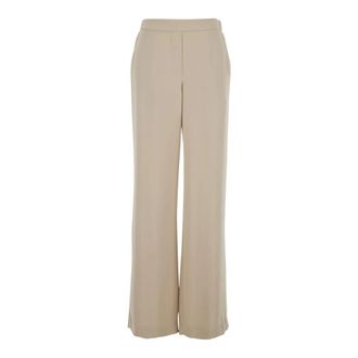 P.A.R.O.S.H. Beige Hose mit elastischem Bund und weitem Bein aus Stoff f&uuml;r Damen - - Trousers - Damen - Beige - S
