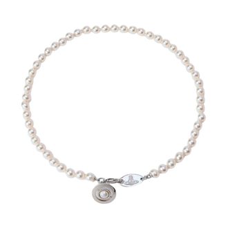 Vivienne Westwood Simonetta Collier en Perles - Femme - Accessoires - Blanc - Taille: ONE Size