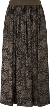 Uma Wang UMA Wang, Femme, Jupes, Brun, Taille: 38 FR Jupe Midi Florale