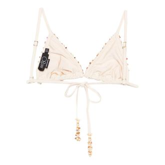 PatBo Beaded Triangle Cup Bikini - Beige