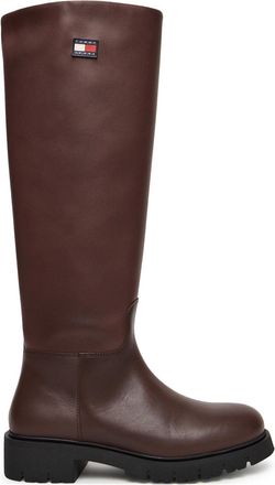 Tommy Jeans Stiefel Tommy Jeans Tjw Stretchy Long Shaft Boot EN0EN02828 Braun