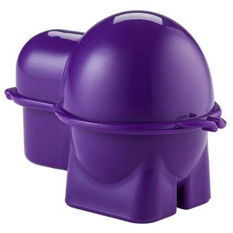 Hutzler Egg To-Go Container with Salt Shaker, Purple by Hutzler