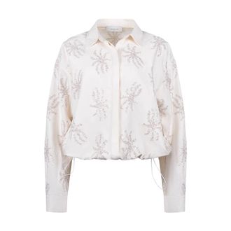 Nukus Aster Bluse Paillet - - Blouses & Shirts - Damen - Beige - M